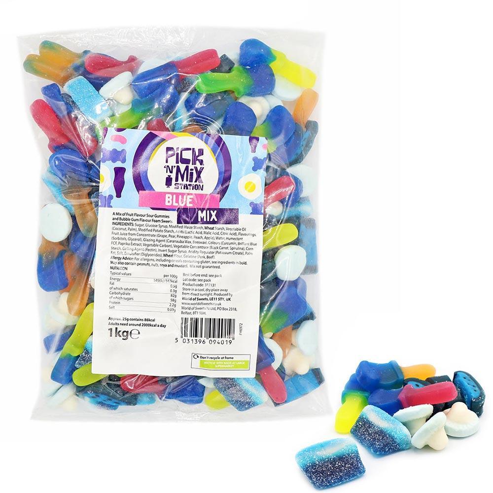 1kg Blue Sweets Mix Bag – Giant Bradley's Online Sweet Shop