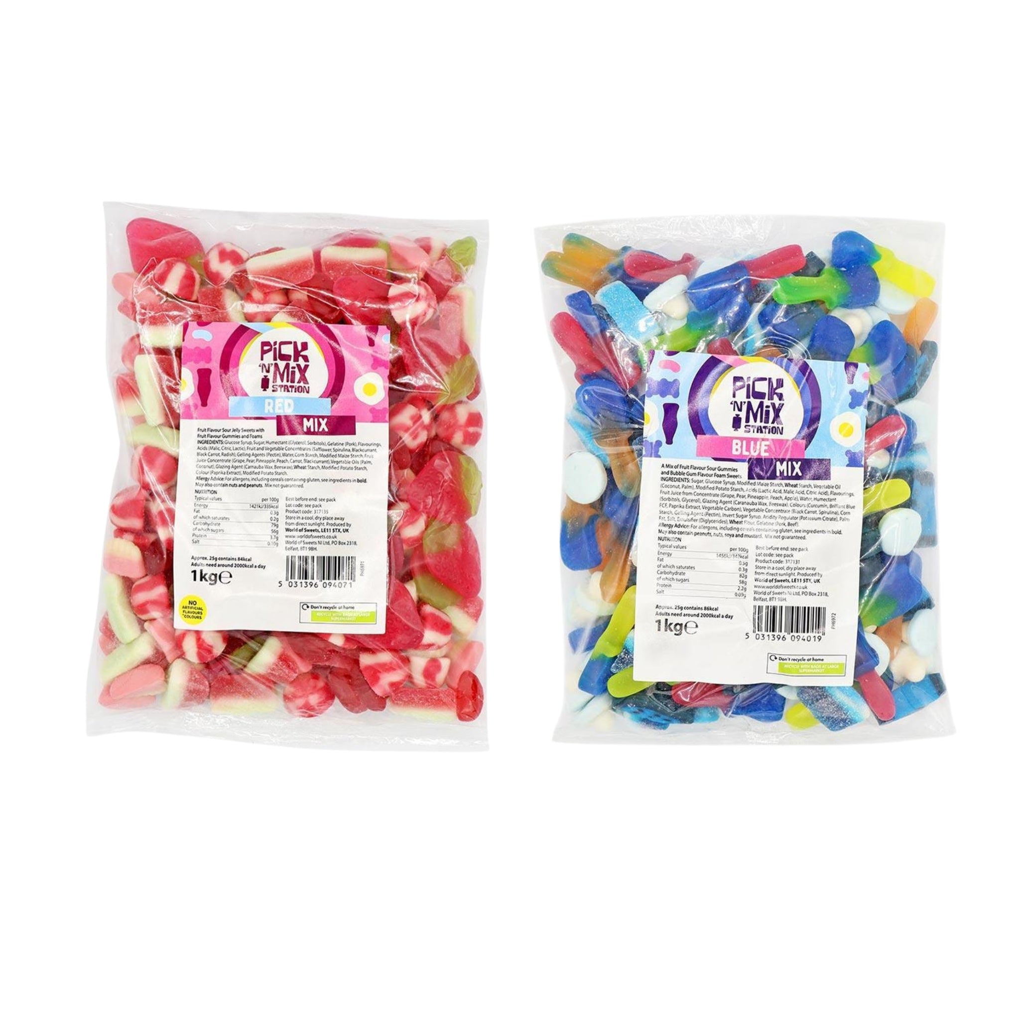 2 For £15.00 1kg Pick N Mix Sweets Red & Blue – Giant Bradley's Online ...