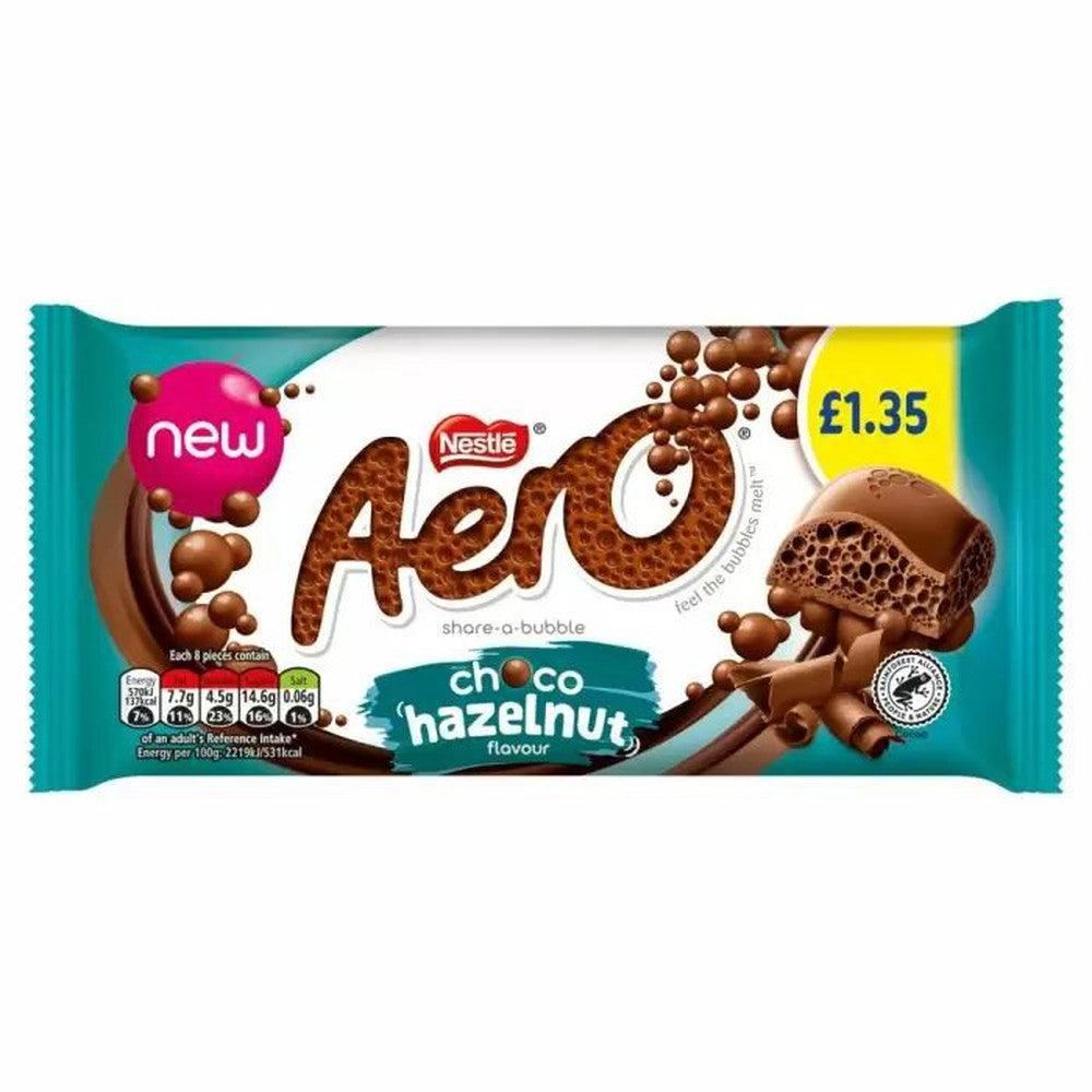 Aero Hazelnut Chocolate Sharing Bar 90g | Giant Bradley's Online Sweet Shop