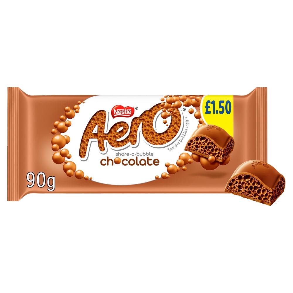 Aero Milk Chocolate Sharing Bar 90g – Giant Bradley's Online Sweet Shop