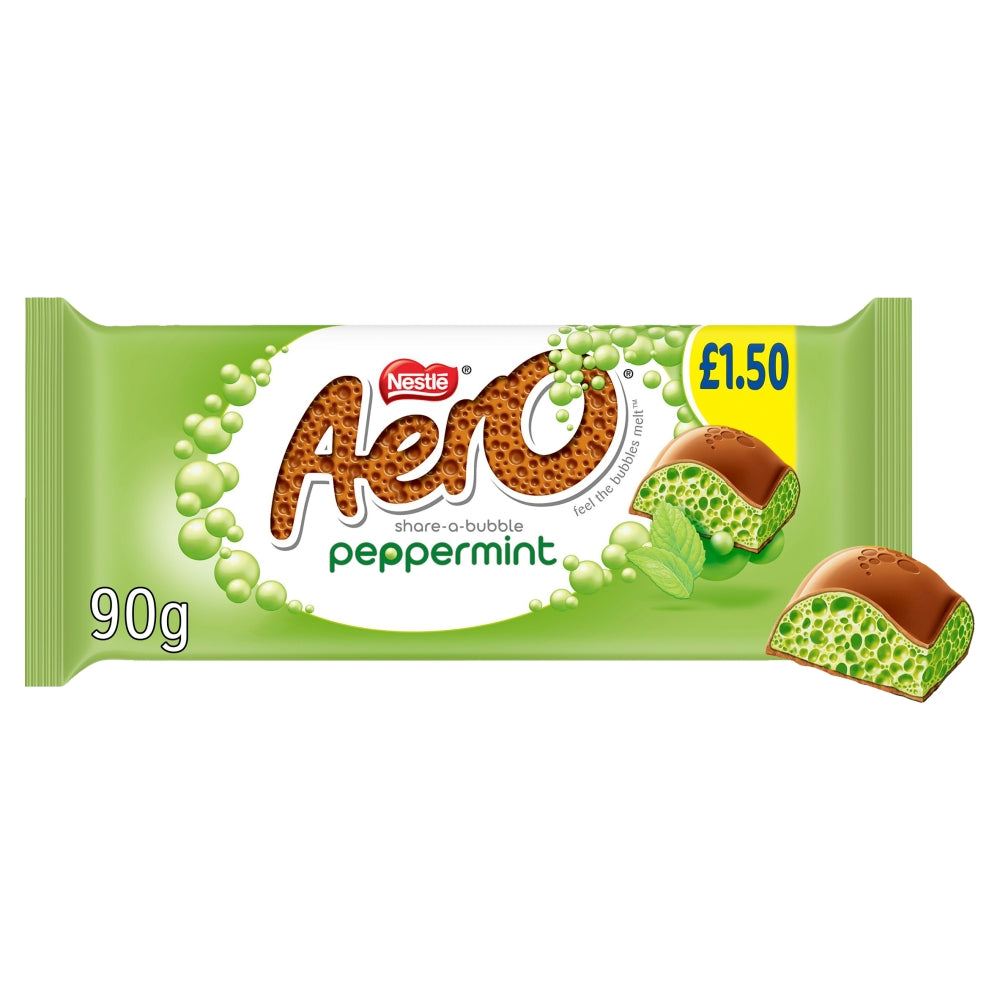 Aero Peppermint Mint Chocolate Sharing Bar 90g | Giant Bradley's Online ...