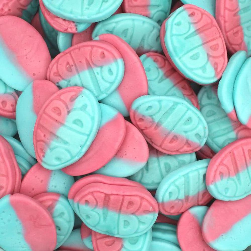 BUBS Raspberry & Blueberry Foam Sweets | Giant Bradley's Online Sweet Shop