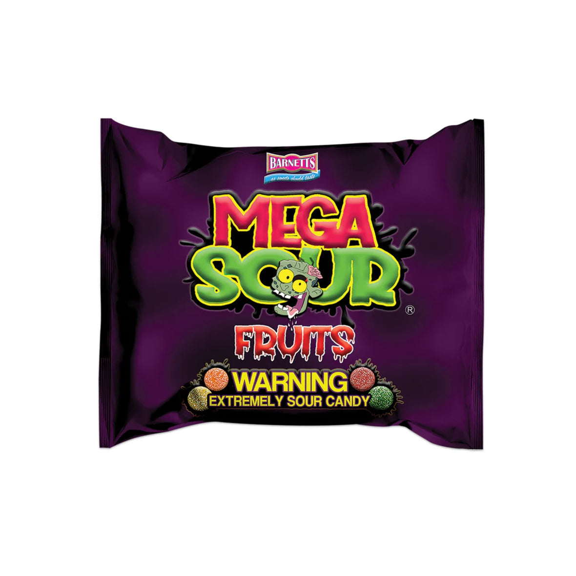Barnetts Mega Sour Fruits 104g – Giant Bradley's Online Sweet Shop