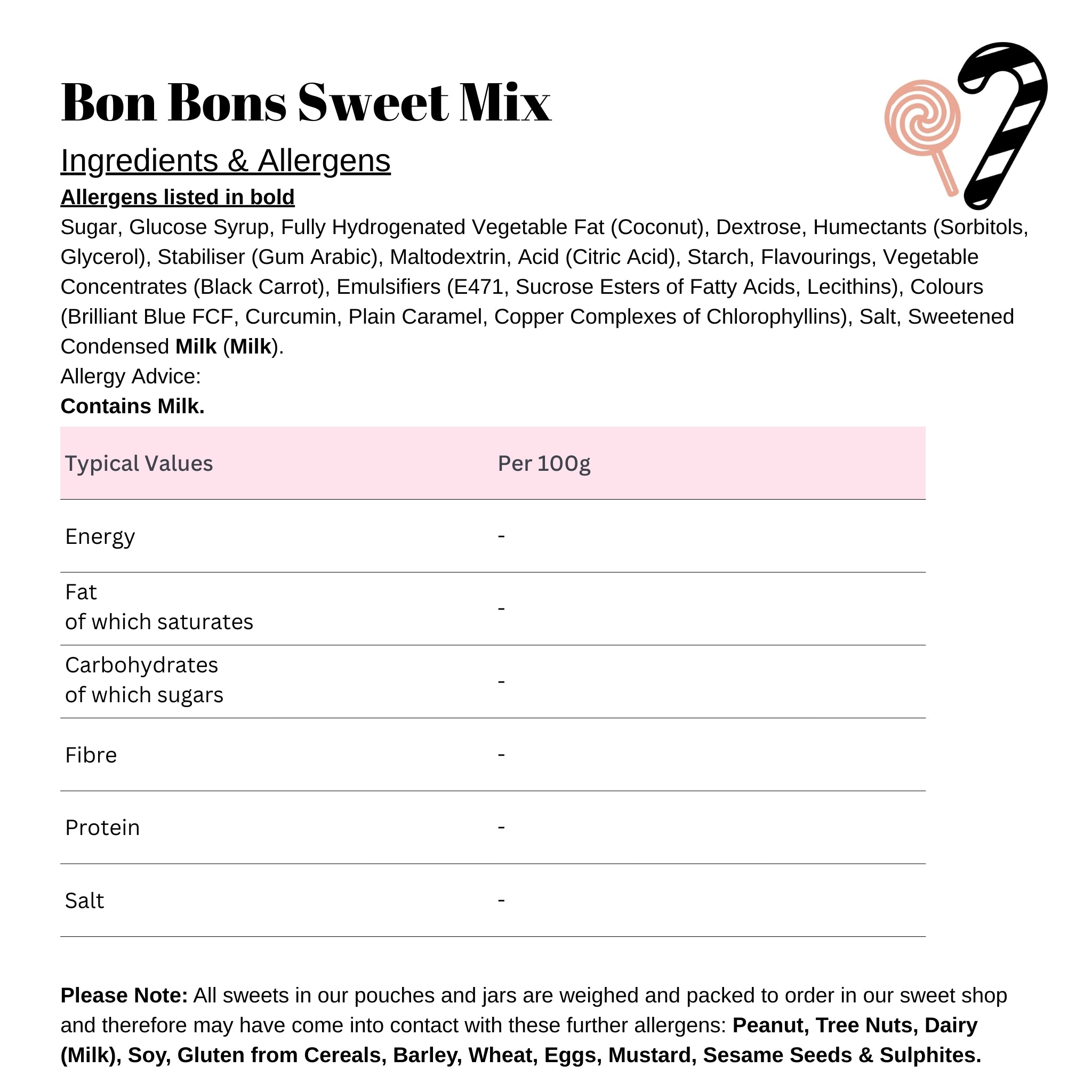 Bon Bons Sweets Mix – Giant Bradley's Online Sweet Shop