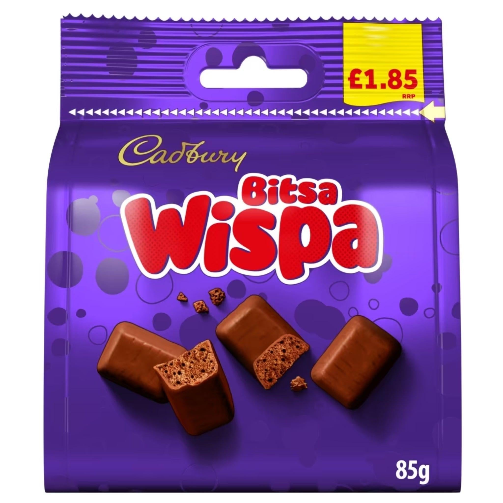 Cadbury Bitsa Wispa Milk Chocolate Bag 85g PMP – Giant Bradley's Online ...