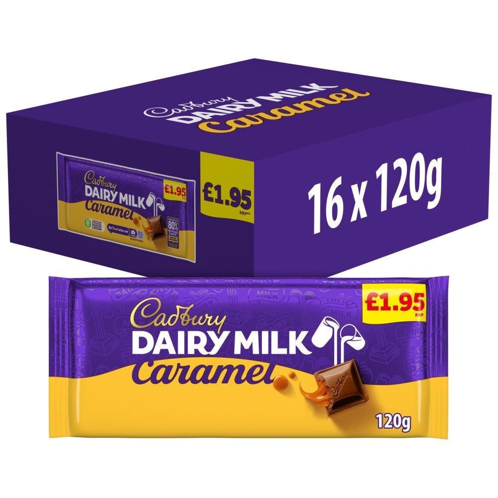 Cadbury Dairy Milk Caramel Bar 120g PMP – Giant Bradley's Online Sweet Shop