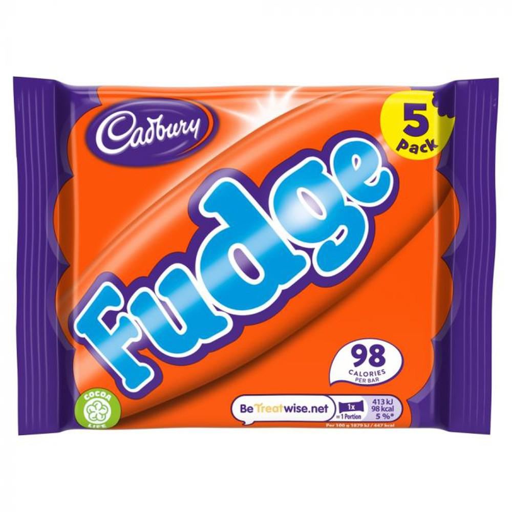 Cadbury Fudge Bar 5 Pack 110g | Giant Bradley's Online Sweet Shop