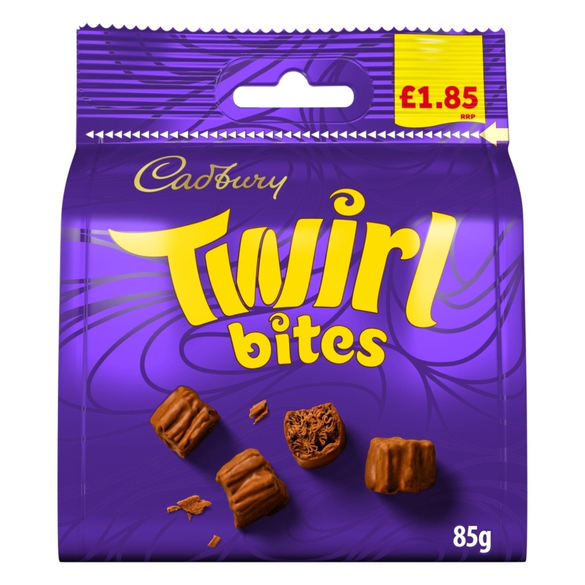 Cadbury Twirl Bites Chocolate Bag 85g PMP - Bags, Boxes & Bars – Giant ...