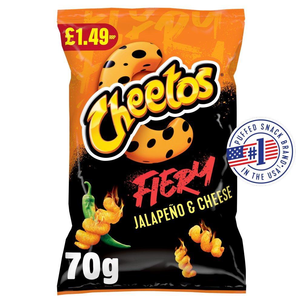 Cheetos Fiery Jalapeno & Cheese Flavour Corn Puffs 70g PMP – Giant ...