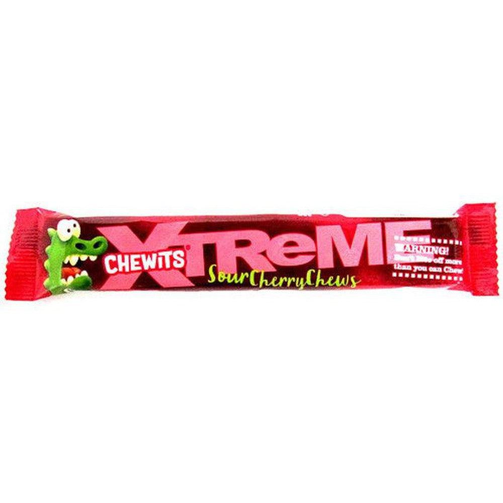 Chewits Xtreme Sour Cherry Chews 34g | Giant Bradley's Online Sweet Shop