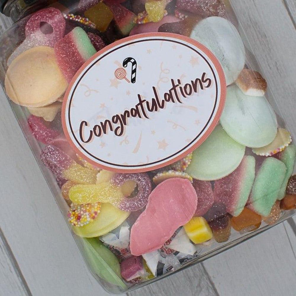 Congratulations Sweet Jar Gift | Giant Bradley's Online Sweet Shop