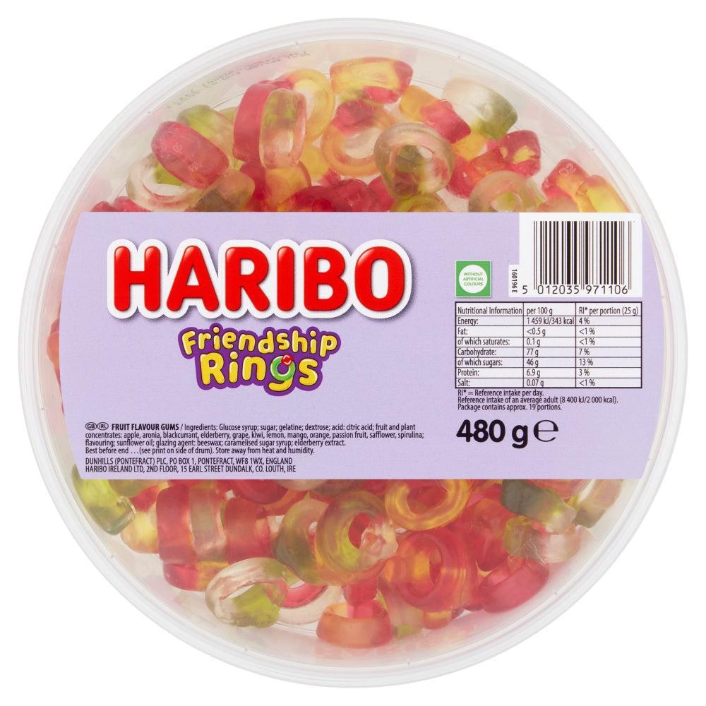 Haribo Friendship Rings Tub 480g – Giant Bradley's Online Sweet Shop