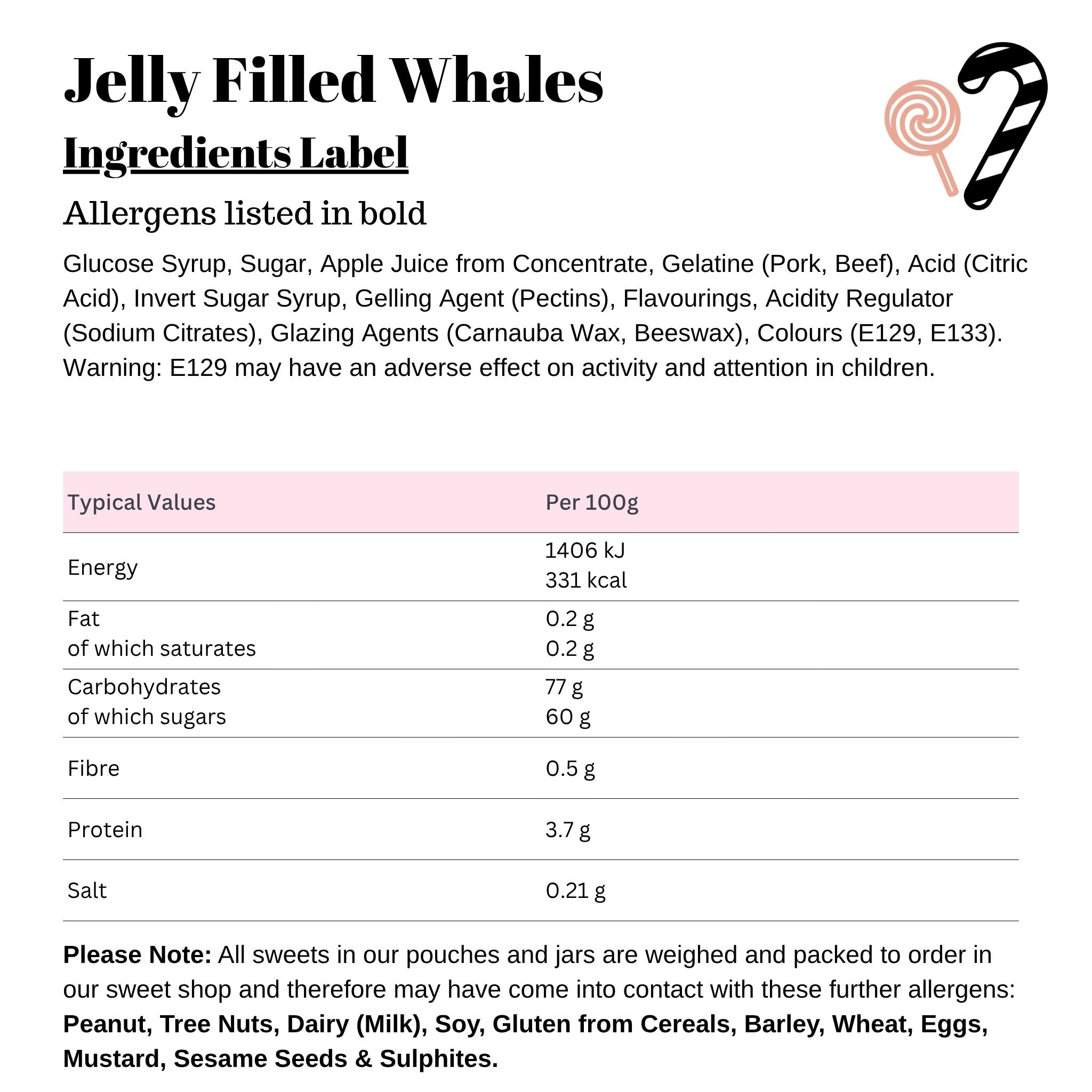 Jelly Filled Whales - Sweets – Giant Bradley's Online Sweet Shop