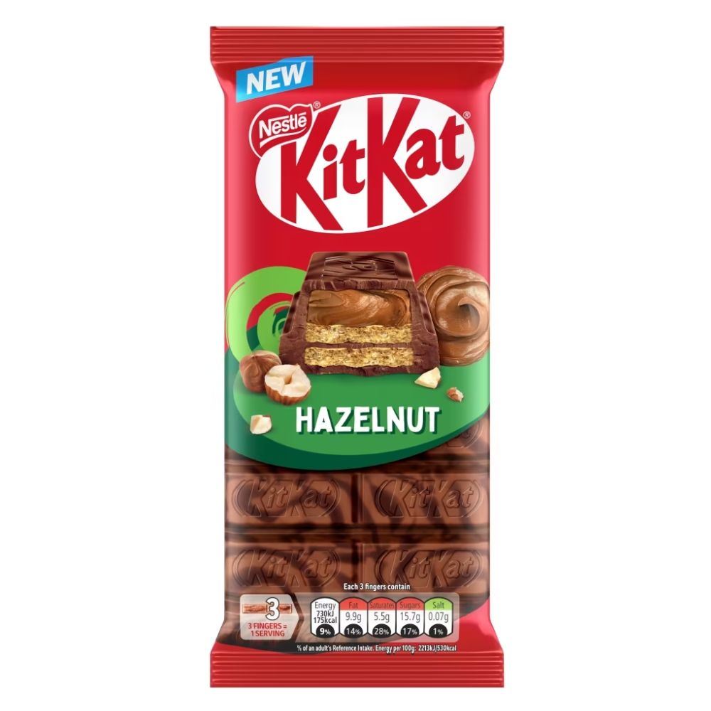 KitKat Hazelnut Chocolate Sharing Bar 99g – Giant Bradley's Online ...