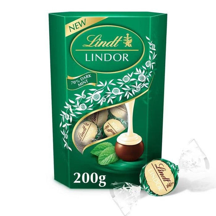 Lindt Lindor Dark Mint Chocolate Truffles Box 200g | Giant Bradley's ...