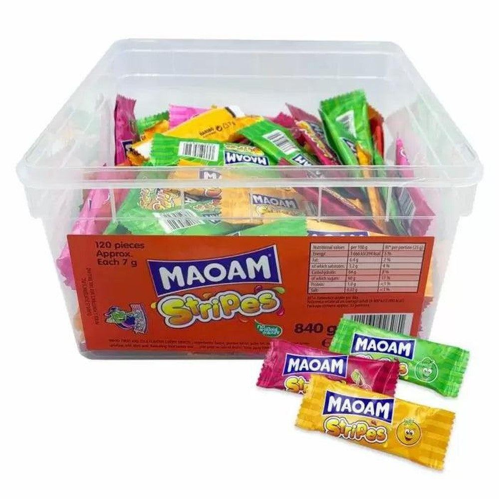 Maoam Stripes Tub 840g – Giant Bradley's Online Sweet Shop