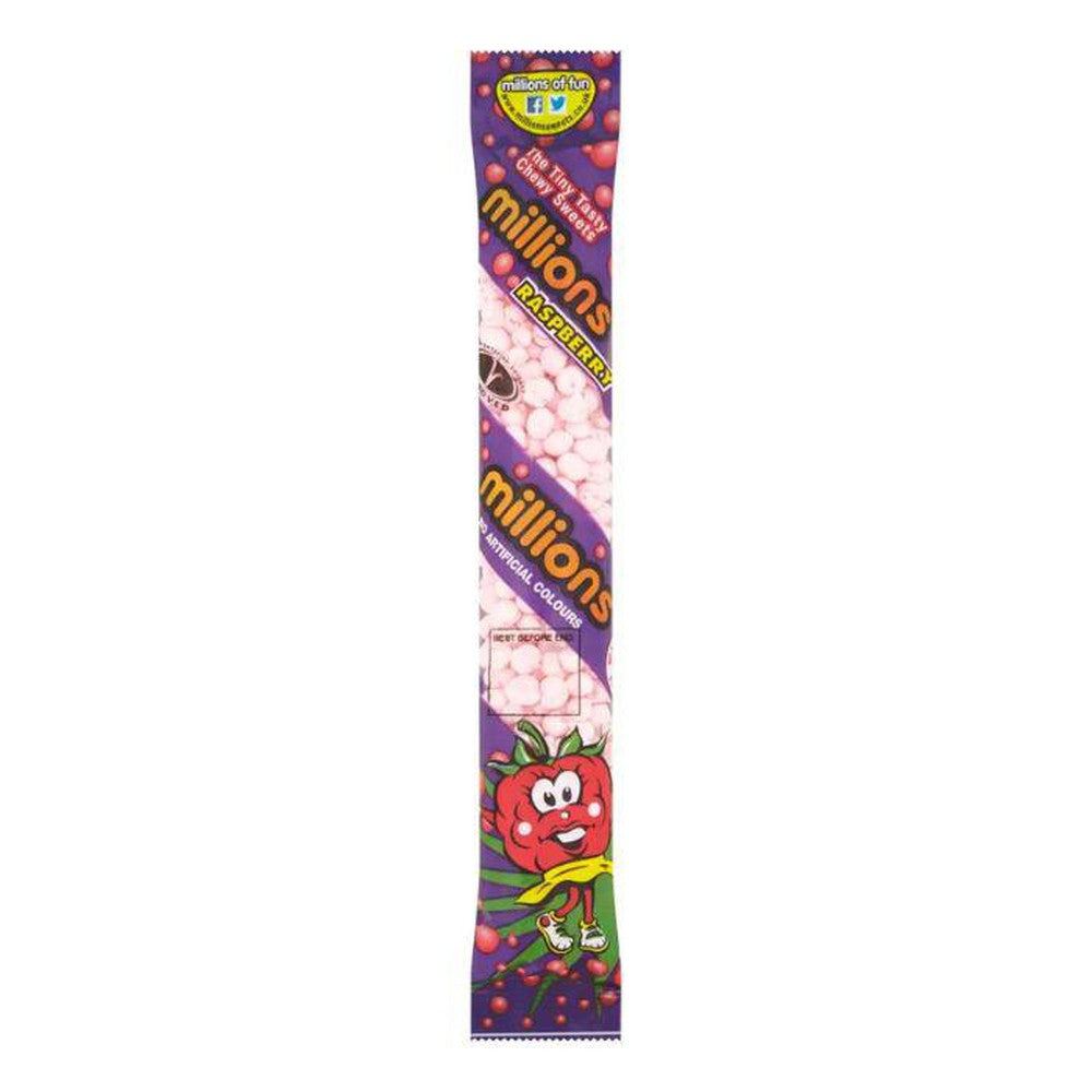 Millions Raspberry Tubes 55g | Giant Bradley's Online Sweet Shop