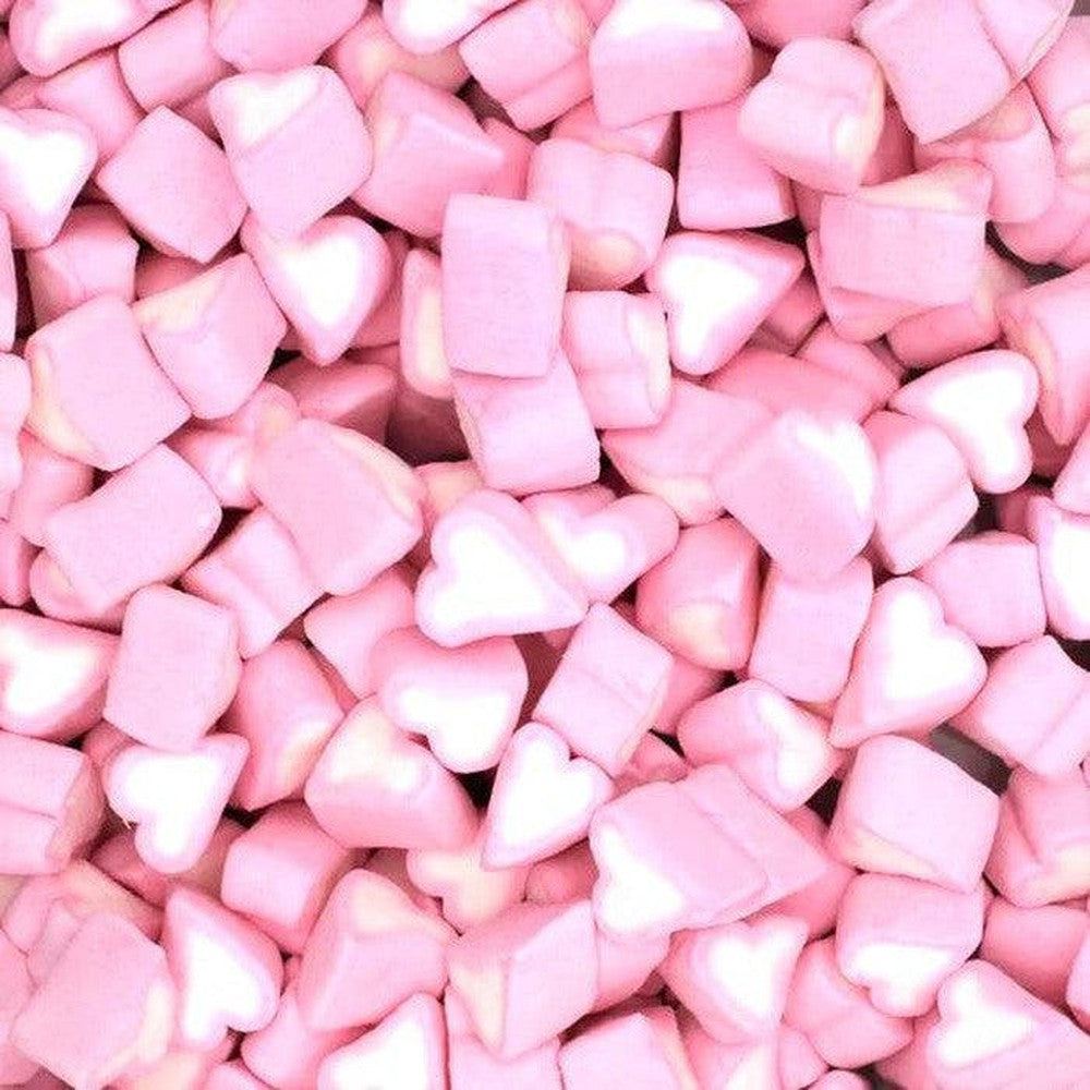 Pink & White Mini Heart Mallows – Giant Bradley's Online Sweet Shop