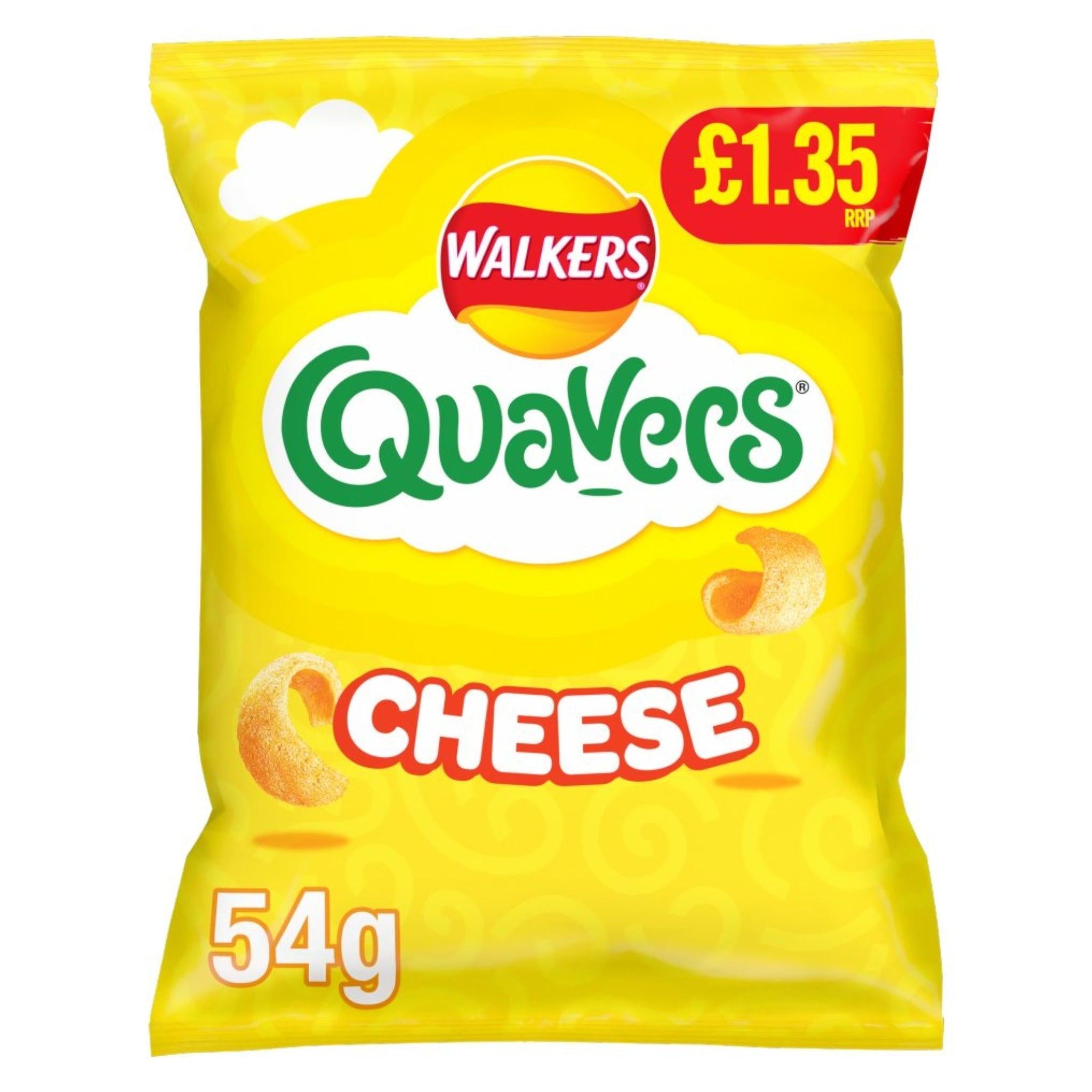 Quavers Cheese Snacks 54g – Giant Bradley's Online Sweet Shop