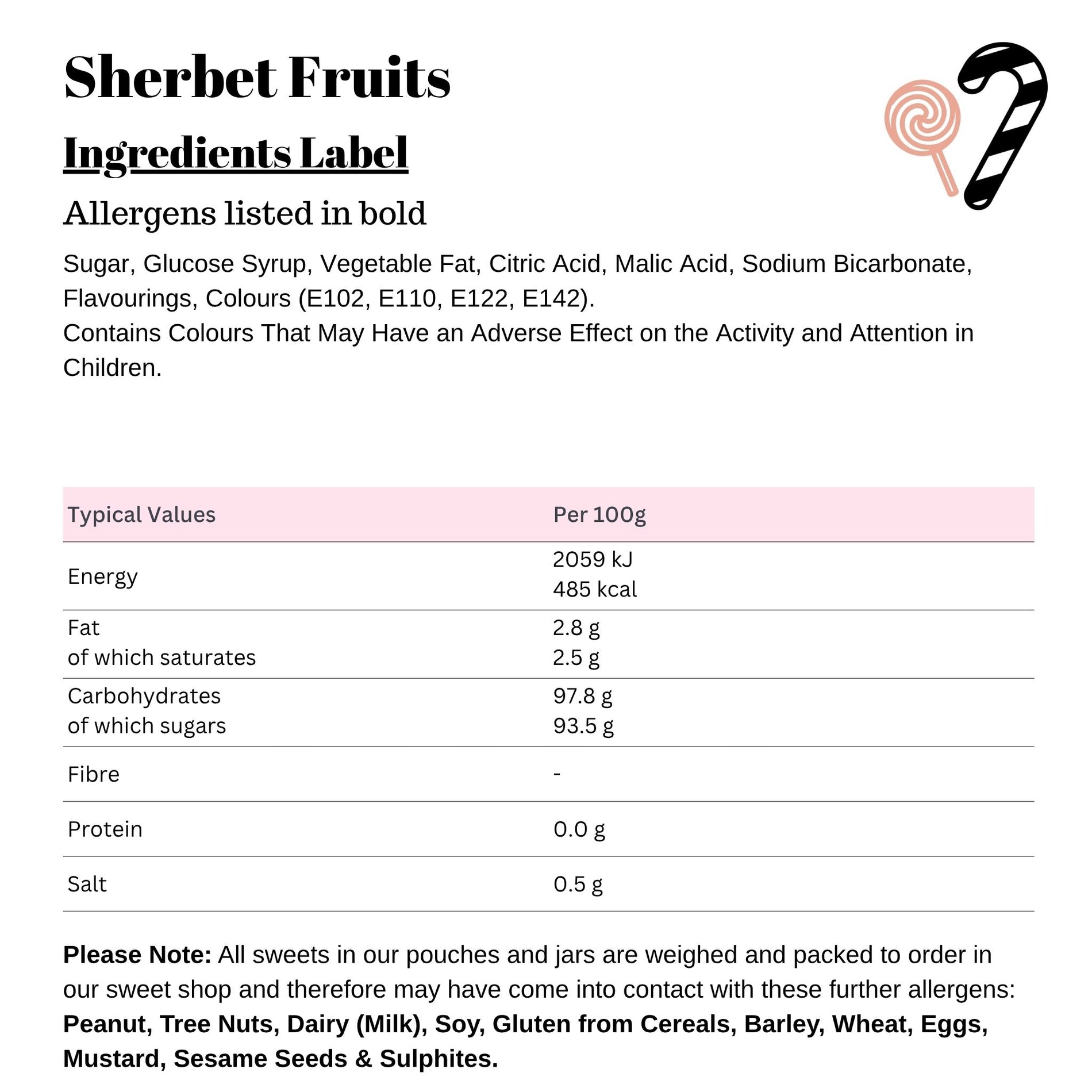 Sherbet Fruits - Sweets – Giant Bradley's Online Sweet Shop
