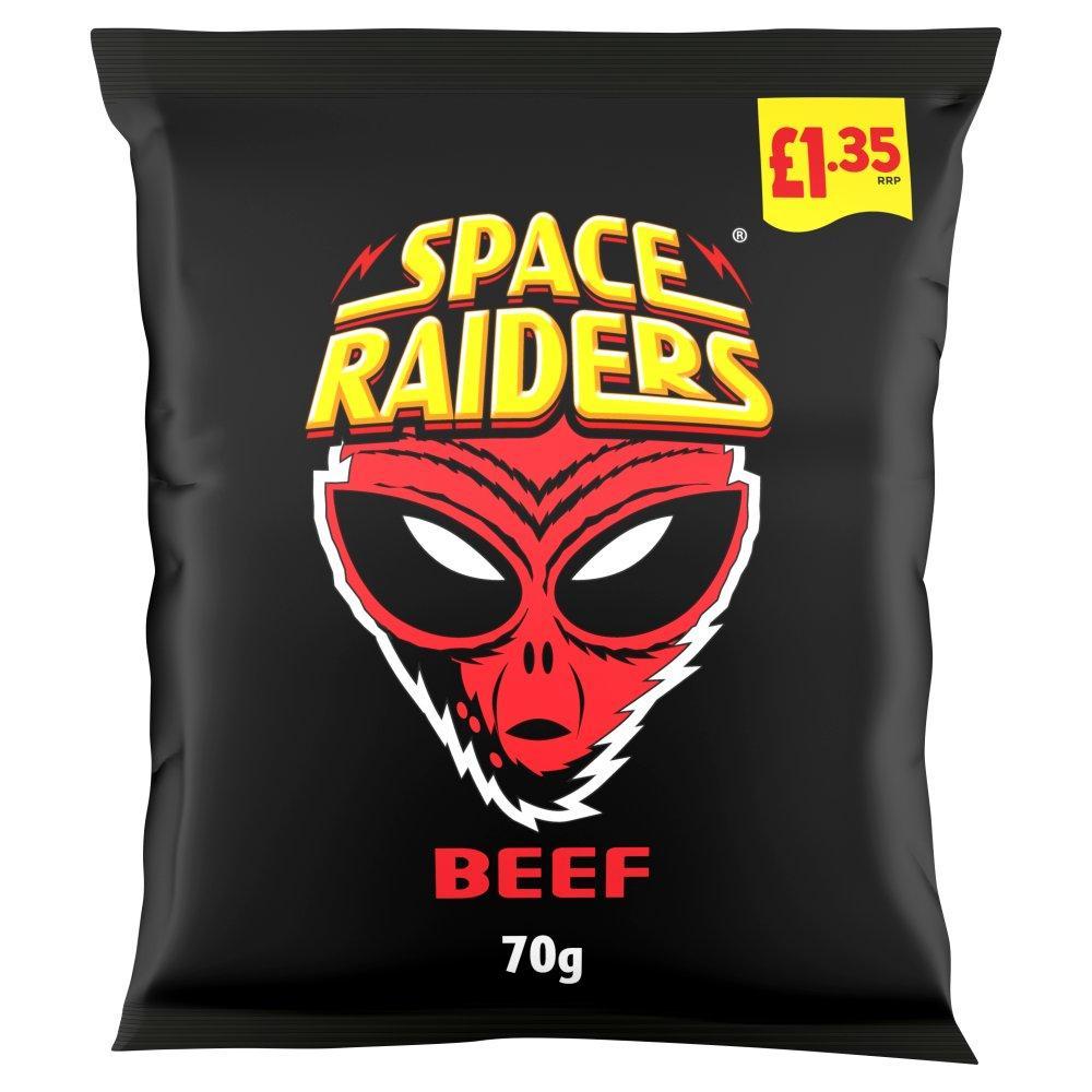 Space Raiders Beef Crisps 70g PMP – Giant Bradley's Online Sweet Shop