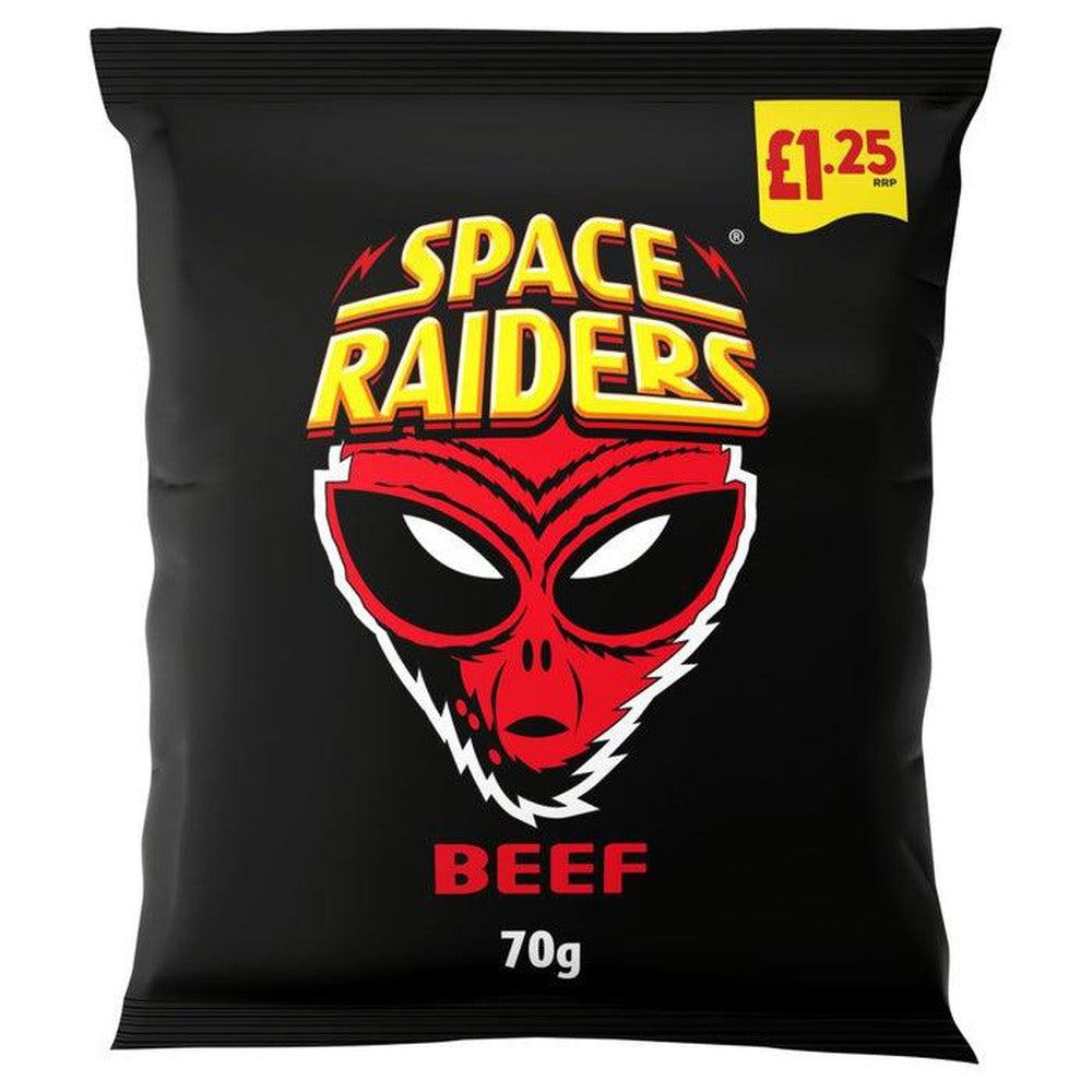 Space Raiders Beef Crisps 70g | Giant Bradley's Online Sweet Shop