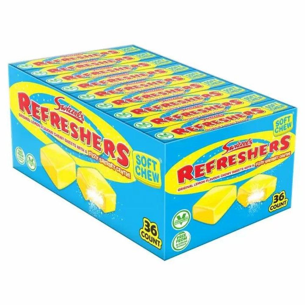 Swizzels Refreshers Chews Lemon Stick Packs 43g | Giant Bradley's ...