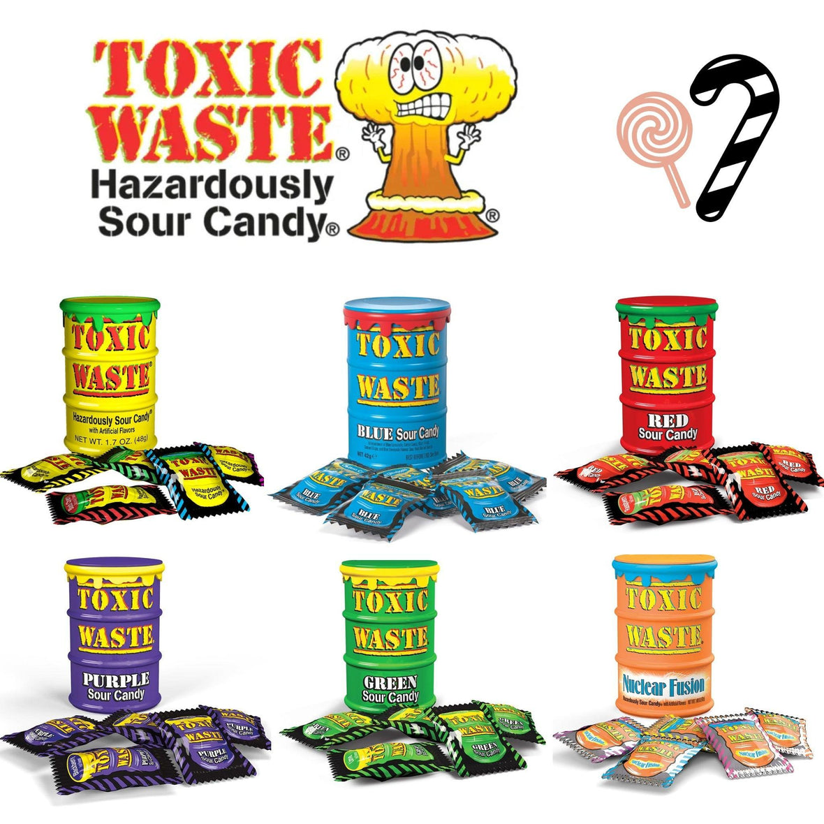 Toxic Waste 6 Pack – Giant Bradley's Online Sweet Shop