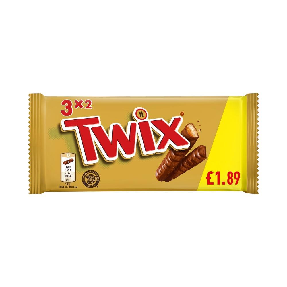 Twix Chocolate Bars 3 Multipack 120g PMP – Giant Bradley's Online Sweet ...