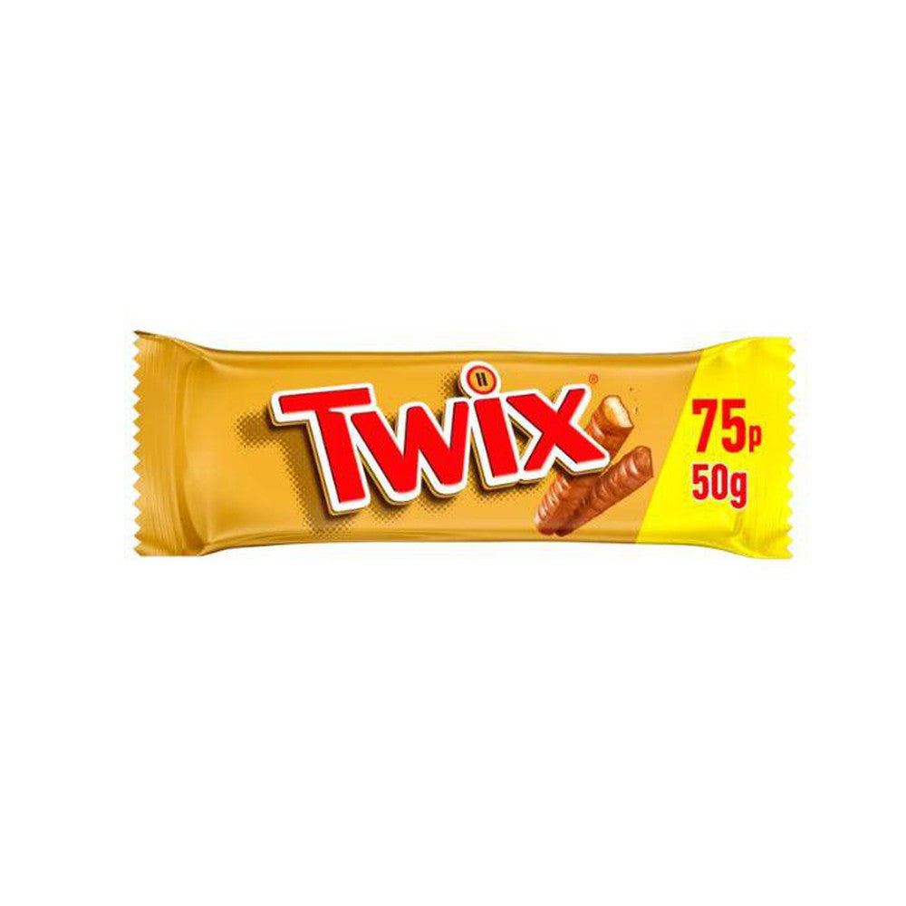 Twix Chocolate Biscuit Twin Bars 50g | Giant Bradley's Online Sweet Shop