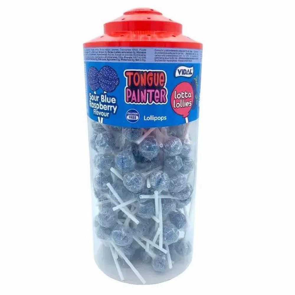 Vidal Lotta Lollies Tongue Painter Blue Raspberry Lollipops – Giant ...