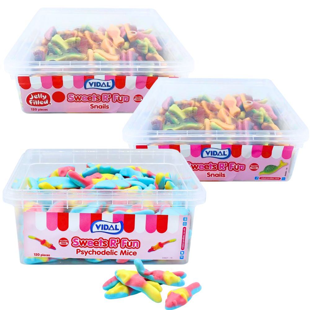 Vidal Sweets Bundle 3 Tubs for £20 – Giant Bradley's Online Sweet Shop