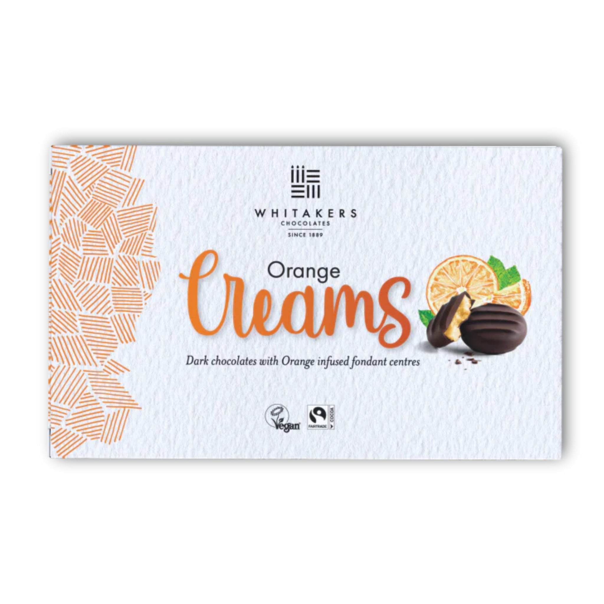 Whitakers Dark Chocolate Orange Fondant Creams 150g | Giant Bradley's ...
